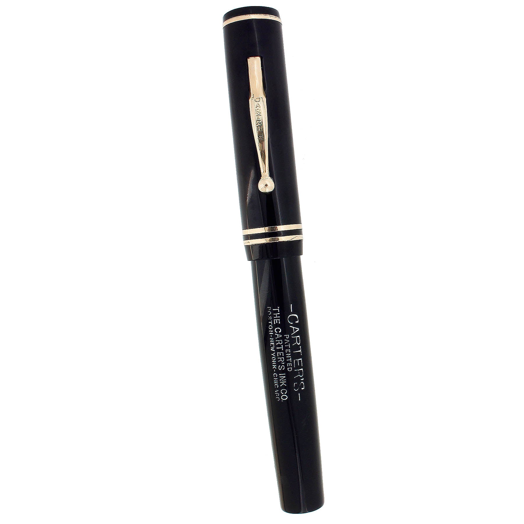 SCARCE CIRCA 1928 CARTER'S OVERSIZE 2117 POLISHED BLACK FOUNTAIN PEN R