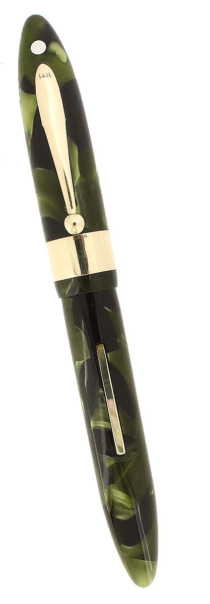 SCARCE C1934 SHEAFFER SHORTY BALANCE MARINE GREEN AUTOGRAPH FOUNTAIN P