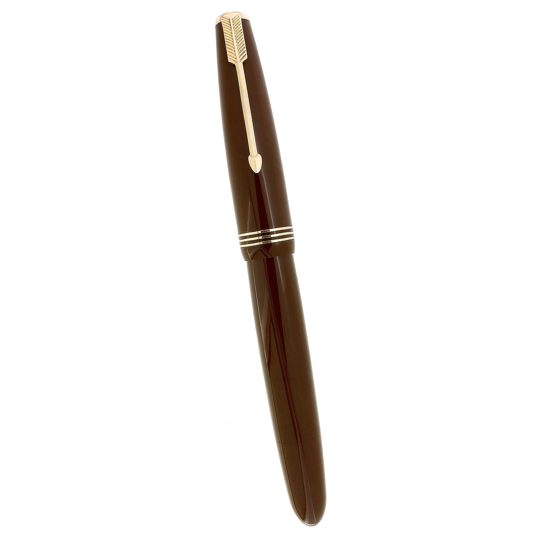 SCARCE C1953 PARKER MAXIMA VACUMATIC BURGUNDY FOUNTAIN PEN FRENCH MADE