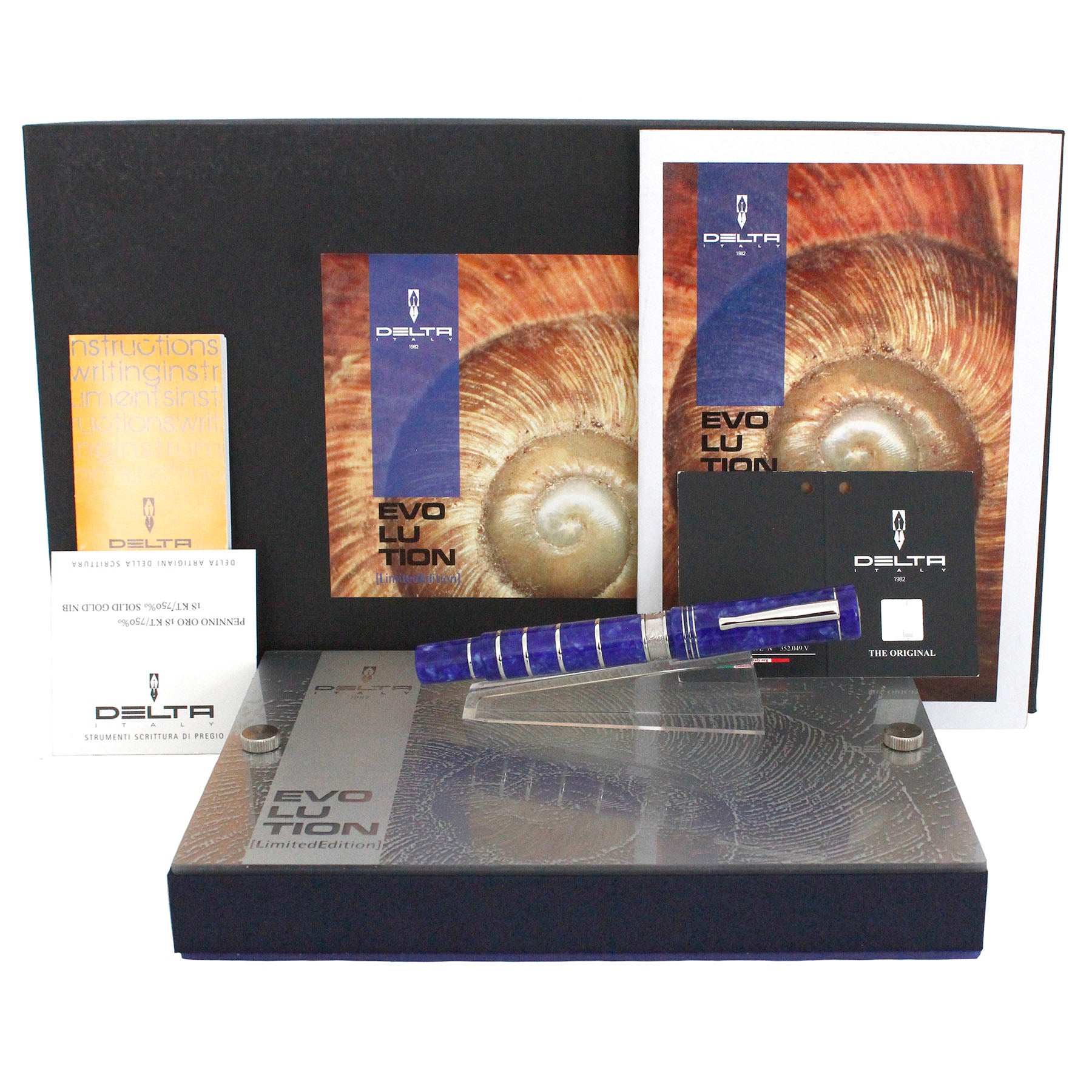 2009 DELTA EVOLUTION BLUE & STERLING LIMITED EDITION 643/809 FOUNTAIN