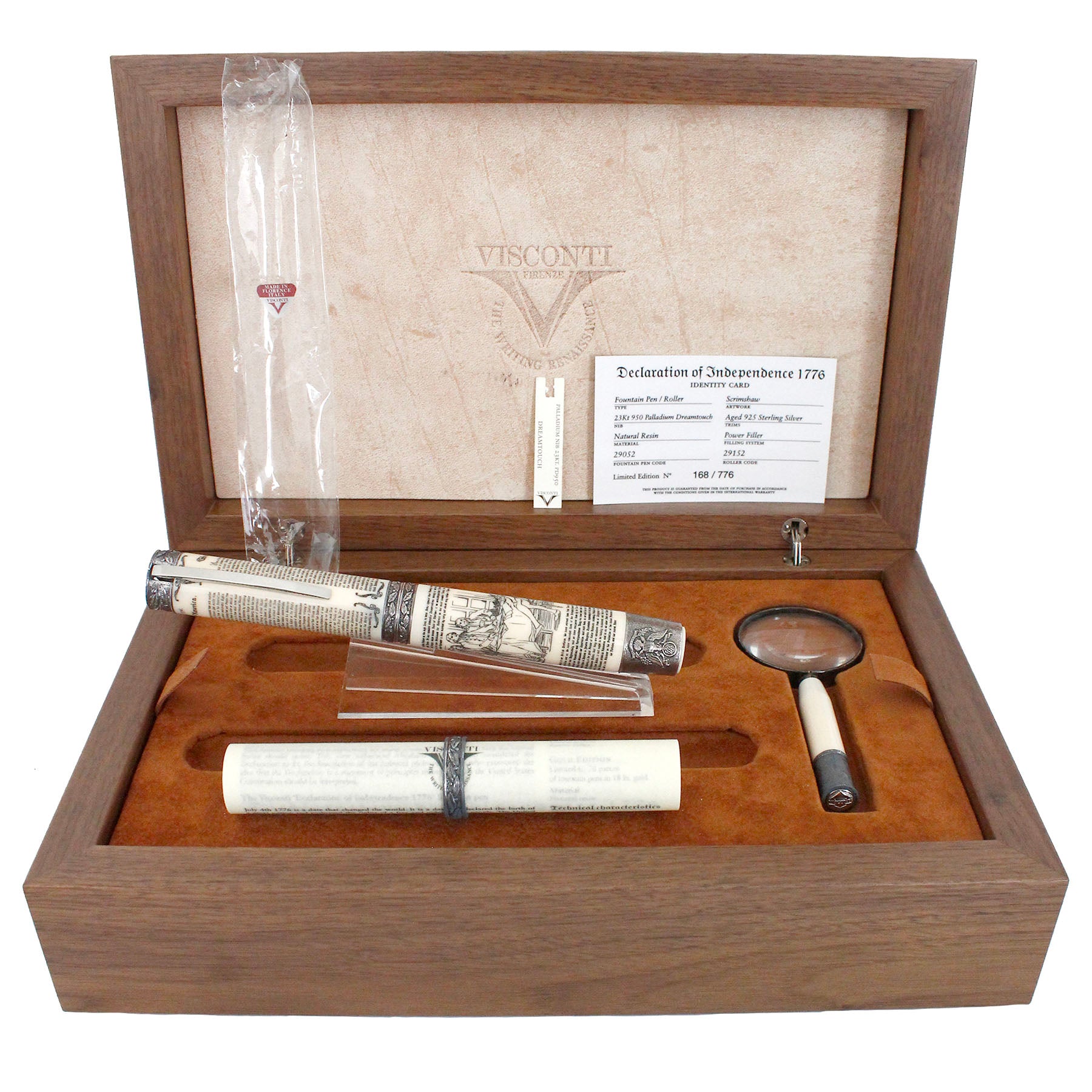 2011 VISCONTI DECLARATION OF INDEPENDENCE LIMITED EDITION 168/776 FOUN