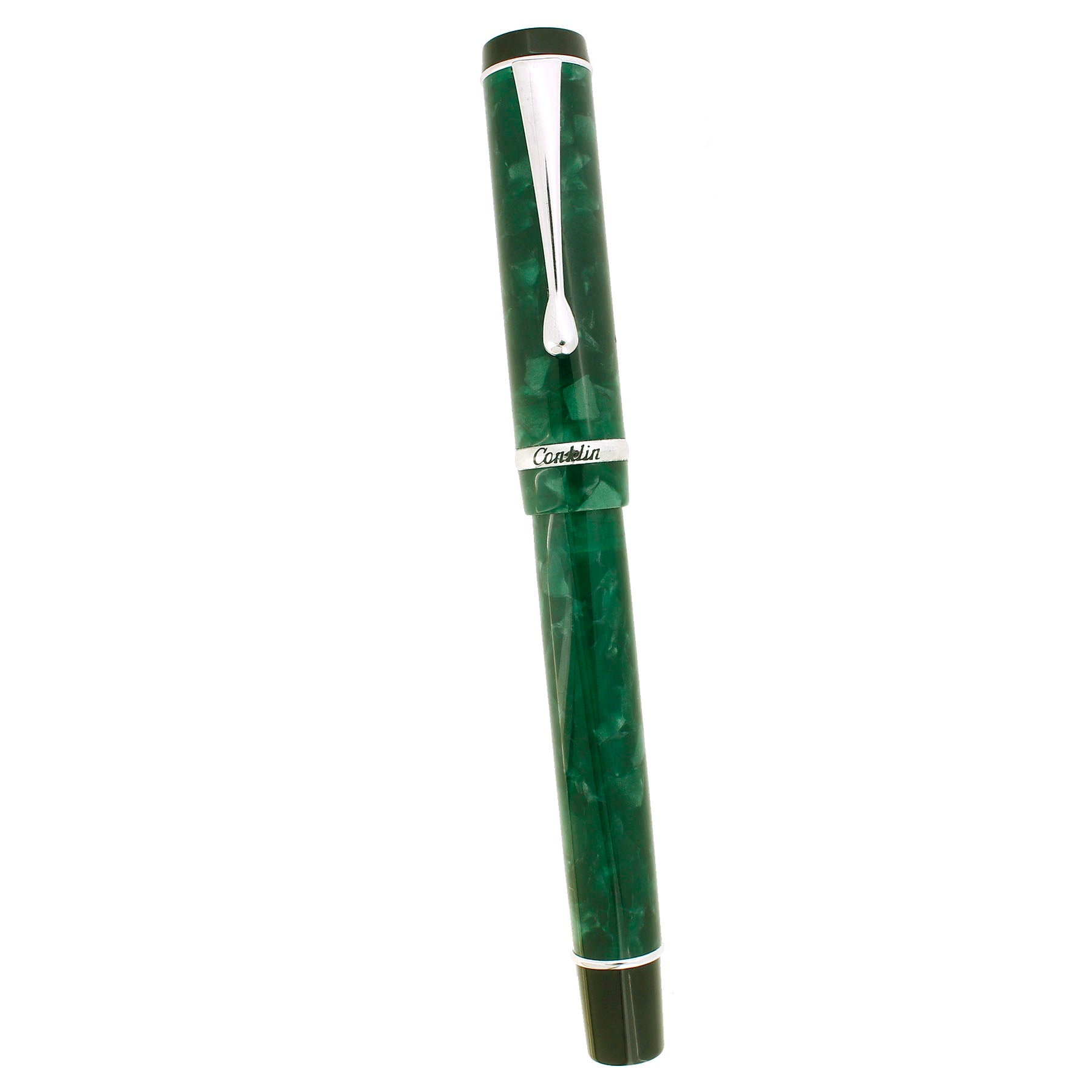 CONKLIN DURAGRAPH FOREST GREEN 1.1MM STUB NIB FOUNTAIN PEN SERVICED