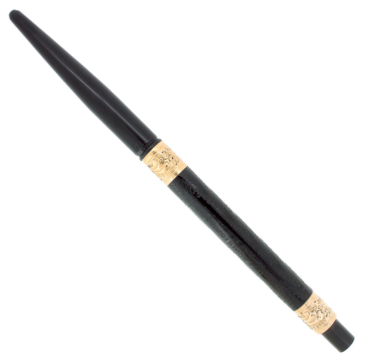 C1897 PARKER #6 HARD RUBBER TAPER CAP DART PATTERN EYEDROPPER FOUNTAIN