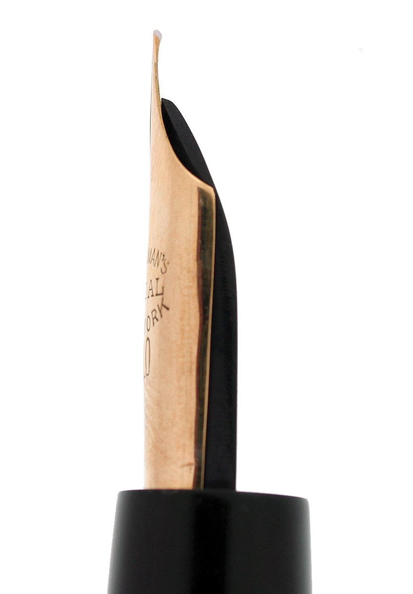 CIRCA 1910 WATERMAN #20 SMOOTH BLACK HARD RUBBER FOUNTAIN PEN EYEDROPP