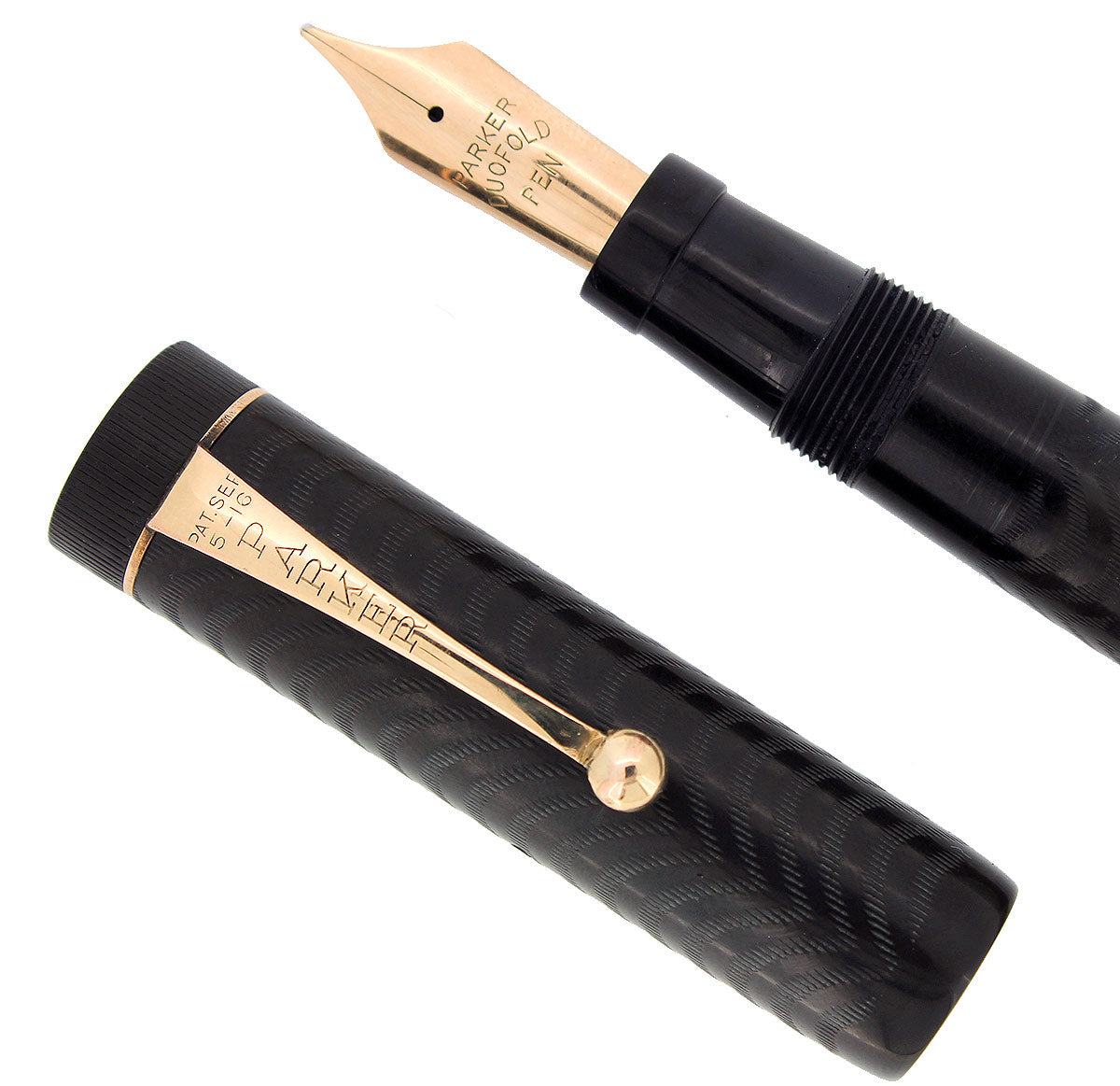 RARE CIRCA 1923 DUOFOLD SENIOR OVERSIZE BCHR BANDLESS CAP FOUNTAIN PEN ...