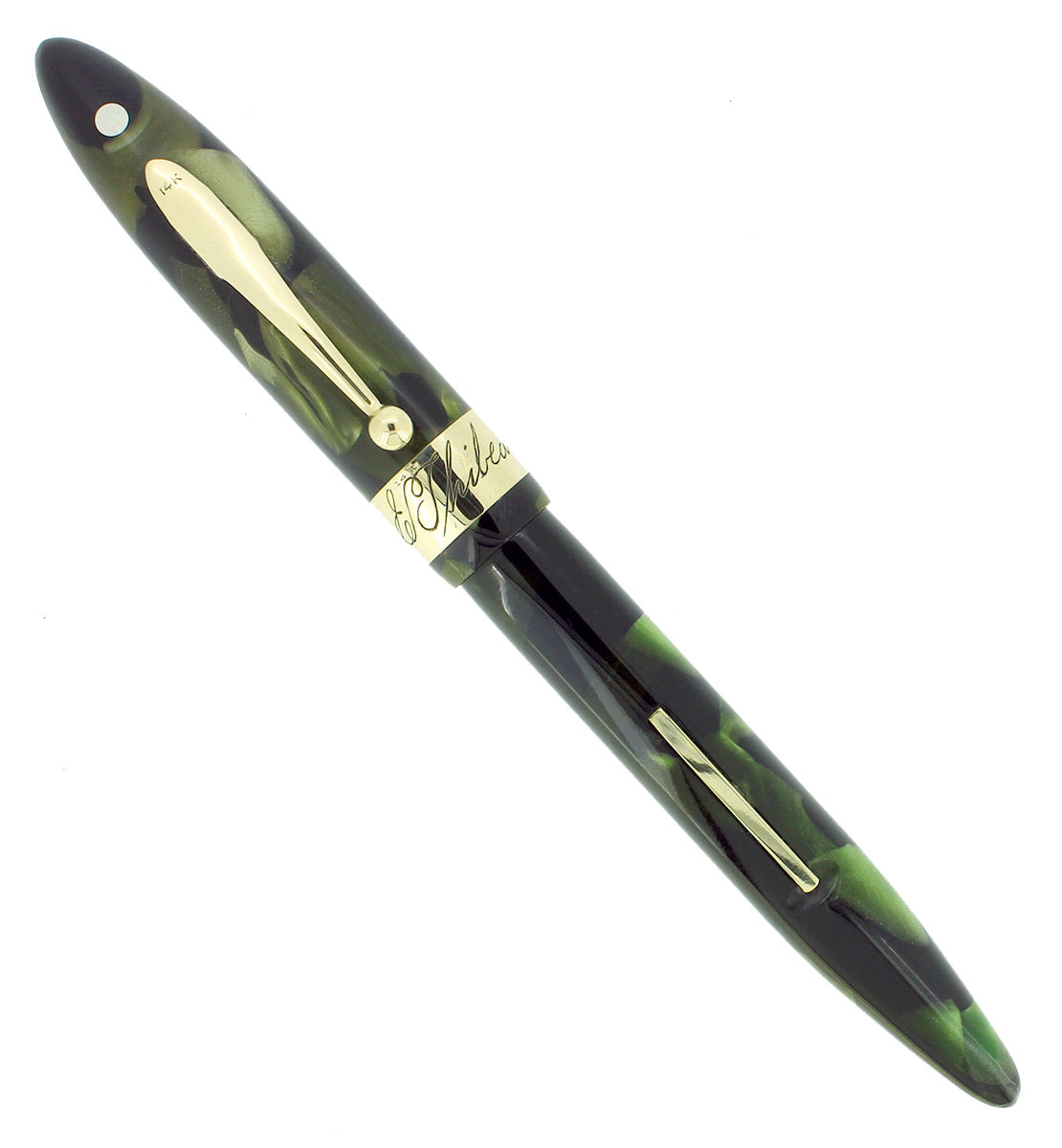C1932 SHEAFFER STANDARD BALANCE MARINE GREEN AUTOGRAPH FOUNTAIN PEN RE