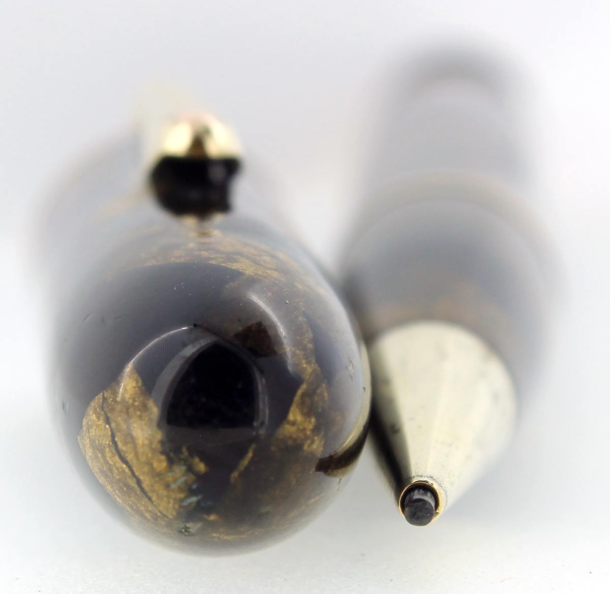 CIRCA 1934 CONKLIN ENSEMBLE BLACK BRONZE FOUNTAIN PEN PENCIL COMBO RES