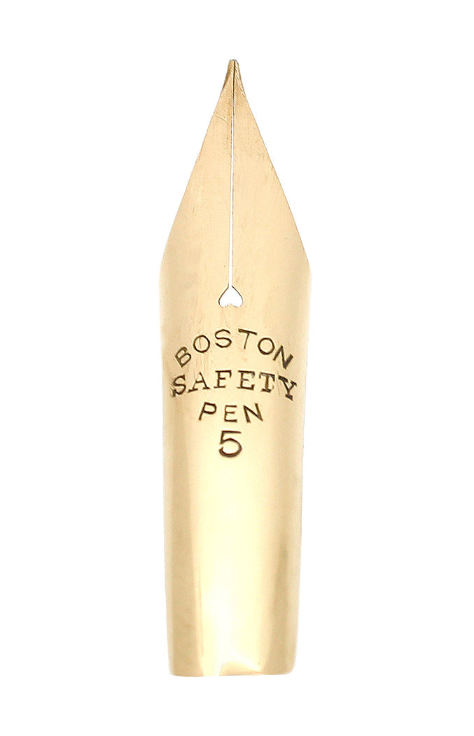 CIRCA 1916 BOSTON SAFETY #5 M-BBB FLEX NIB 14K FOUNTAIN PEN NIB