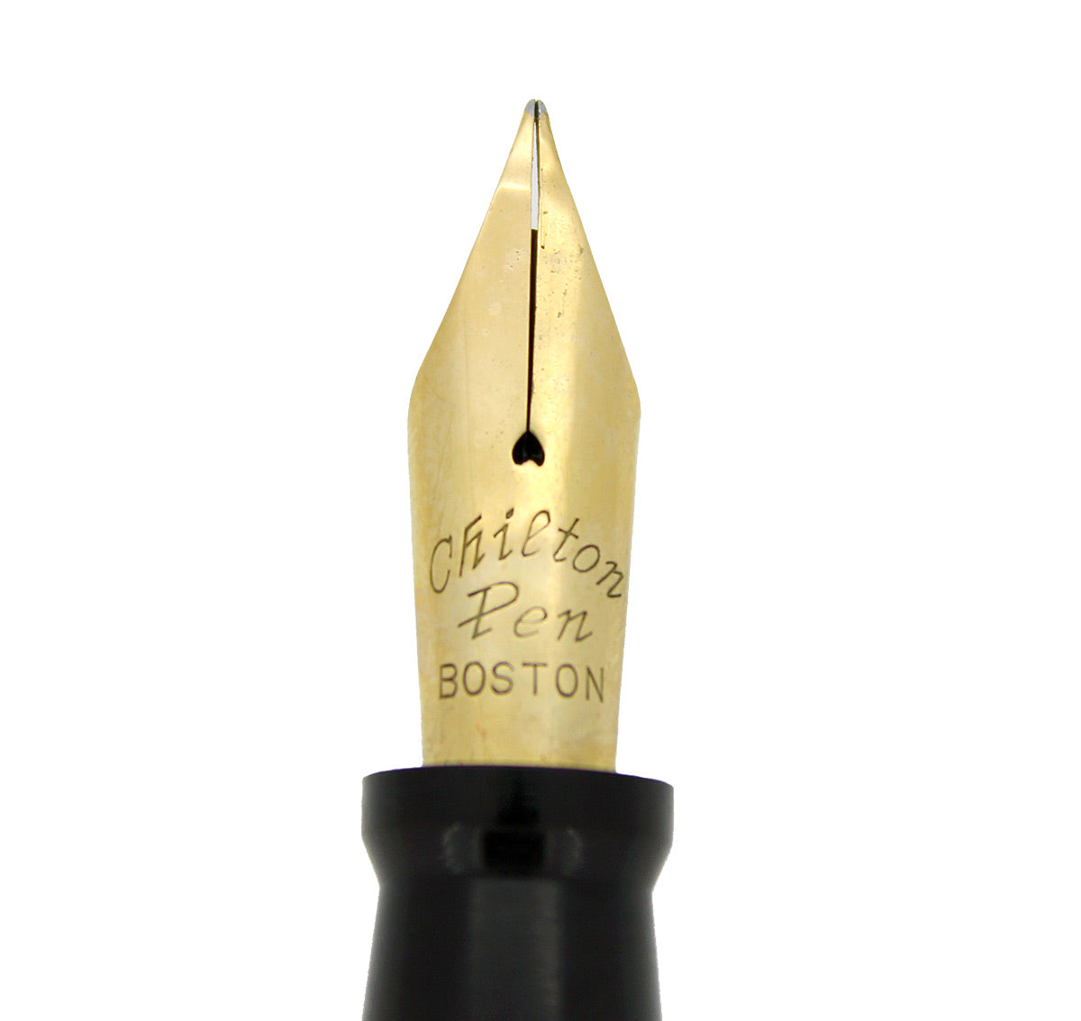 CIRCA 1926 CHILTON BOSTON BLACK & PEARL PNEUMATIC FILLING FOUNTAIN PEN ...