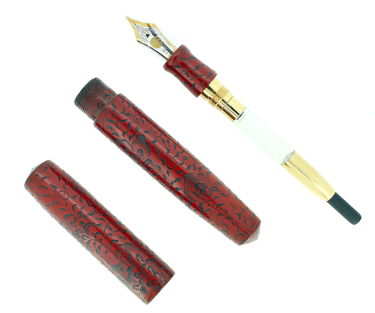 NAKAYA PICCOLO CIGAR HOUSOGE SHU CHARCOAL B NIB FOUNTAIN PEN MINT IN B