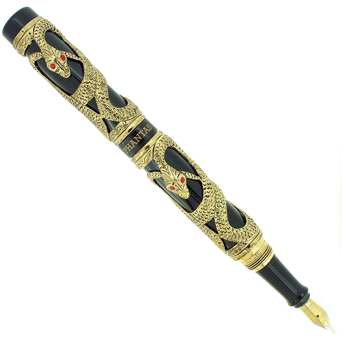 DANITRIO PHANTAS GOLD SNAKE FOUNTAIN PEN NEVER INKED ORIGINAL BOXES