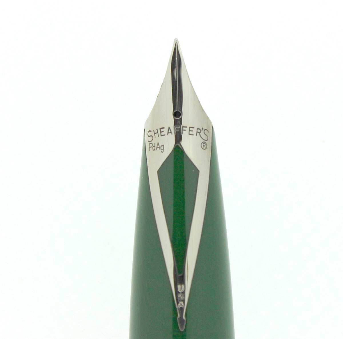 SHEAFFER GREEN PFM I FOUNTAIN PEN & PENCIL SET CHALK MARKED IN ORIGINA