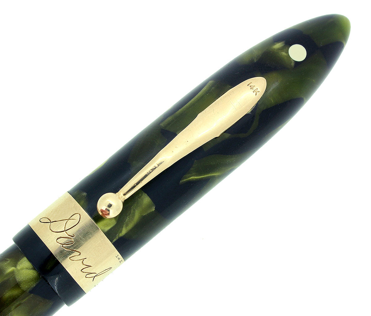 C1932 SHEAFFER OVERSIZED BALANCE MARINE GREEN AUTOGRAPH FOUNTAIN PEN P