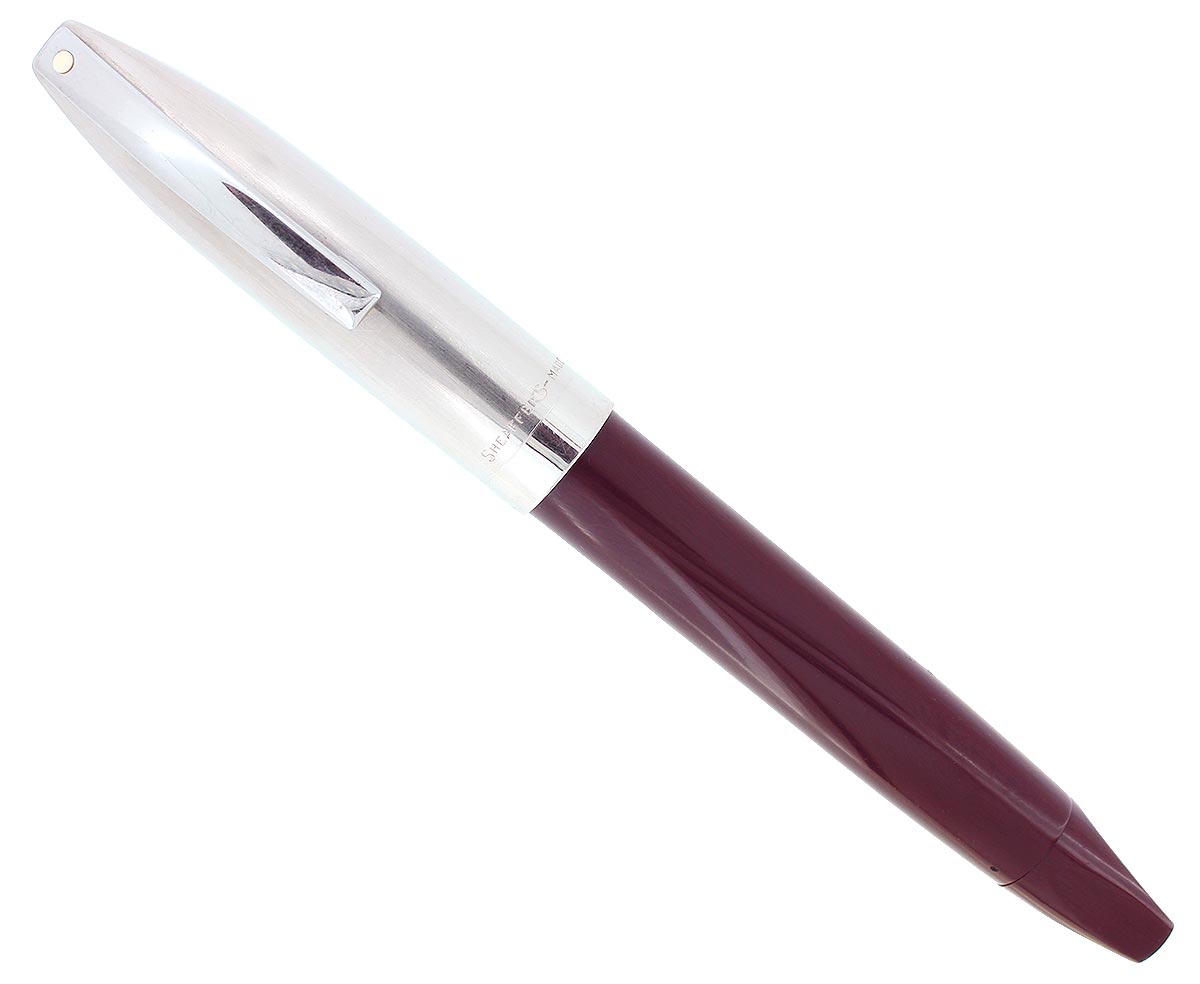 C1959 SHEAFFER BURGUNDY PFM II SNORKEL MEDIUM NIB FOUNTAIN PEN RESTORE
