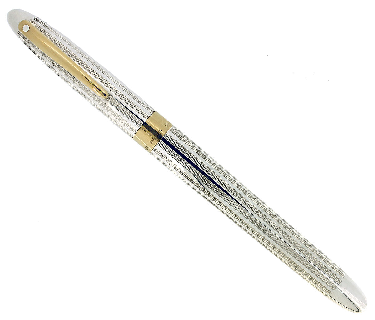 CIRCA 1993 SHEAFFER CREST REISSUE STERLING SILVER UNENGRAVED BARLEYCORN ...