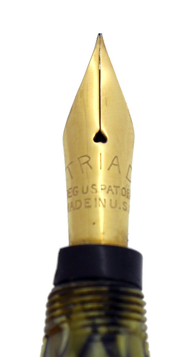 CIRCA 1930 TRIAD TRI-PEN MFG CO BLACK AND PEARL CELLULOID FOUNTAIN PEN ...