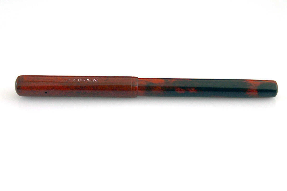 EARLY 1900 WATERMAN 12 RED MOTTLED EYEDROPPER FOUNTAIN PEN WITH F to ...