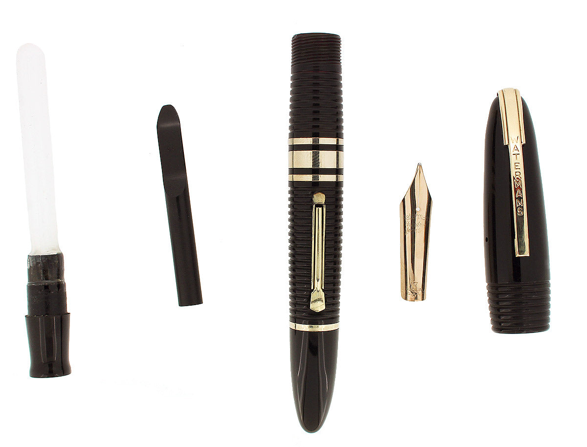 1939 FIRST YEAR WATERMAN 100 YEAR FOUNTAIN PEN F-BB SEMI-FLEX NIB RESTORED