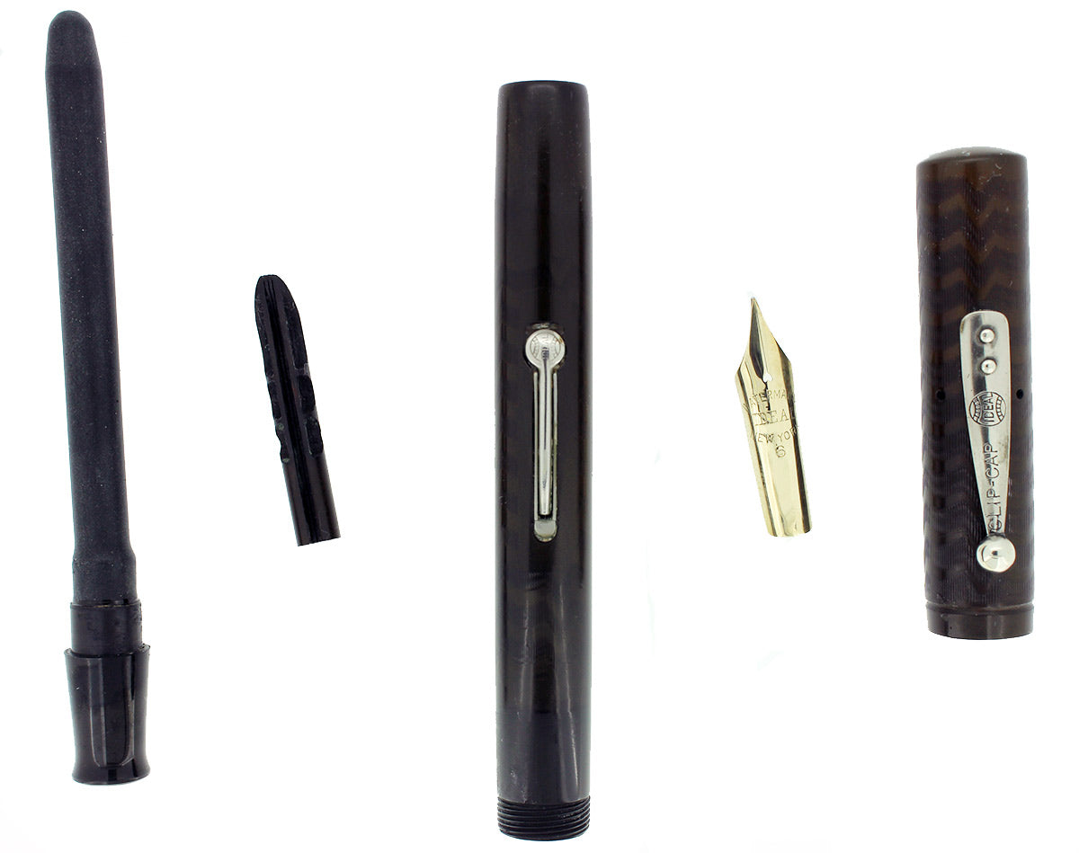 1920S WATERMAN #16 PSF BLACK CHASED HARD RUBBER F-BBB+ NIB FOUNTAIN PEN ...