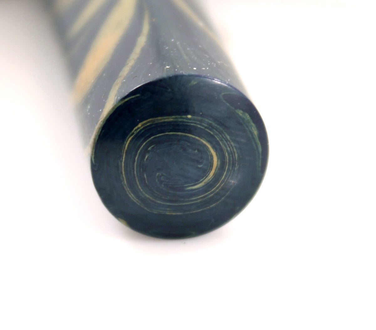 VINTAGE WATERMAN BLUE RIPPLE 94 CAP WITH 18K GOLD FILLED TRIM