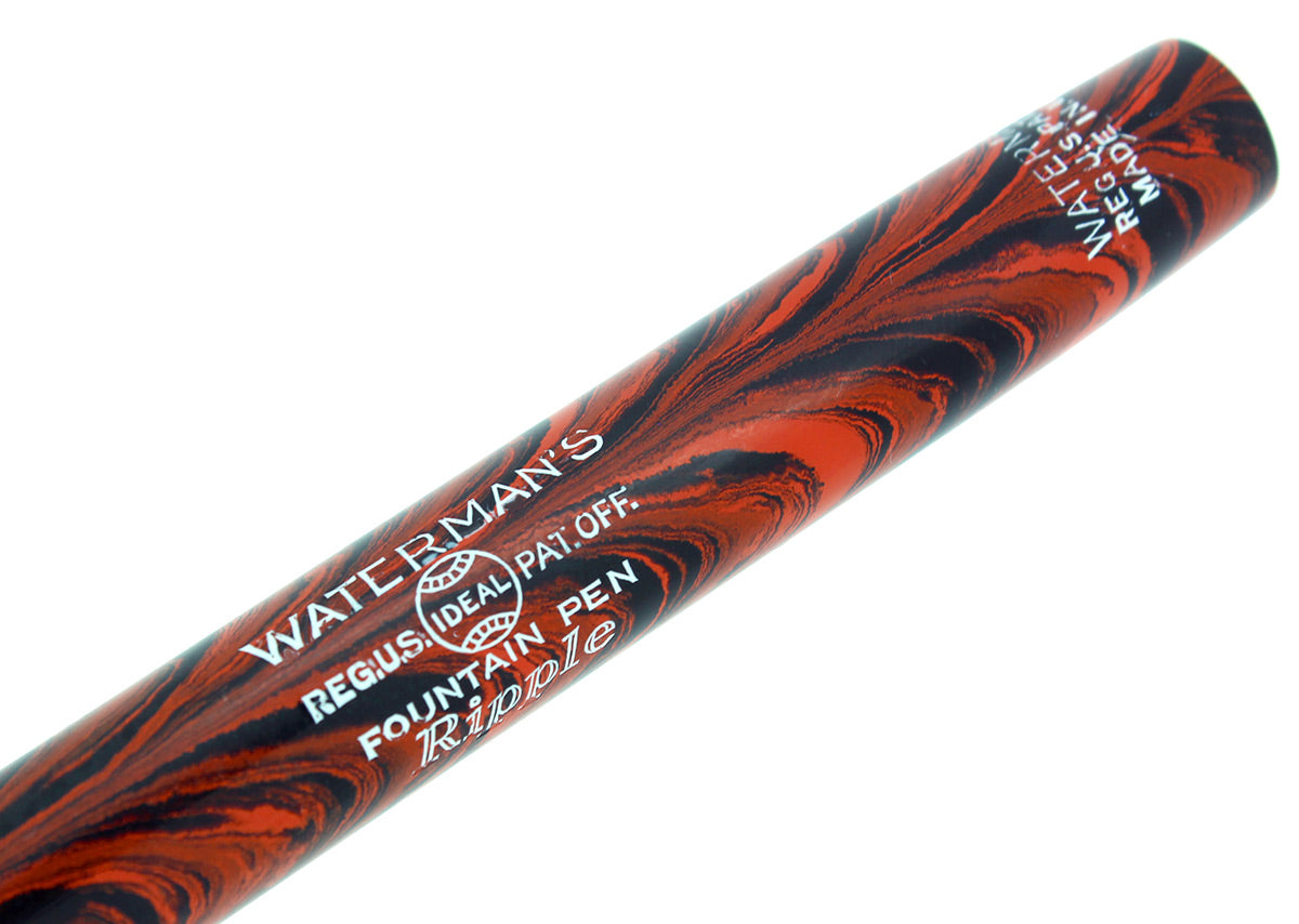 1920S WATERMAN #54 RED RIPPLE FOUNTAIN PEN XF-BBB FLEX NIB RESTORED NE