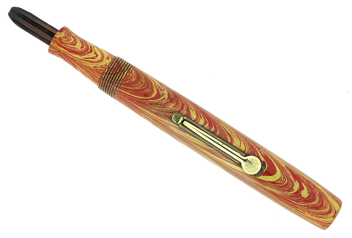 C1928 WATERMAN 52V ROSE RIPPLE HARD RUBBER FOUNTAIN PEN BARREL SECTION