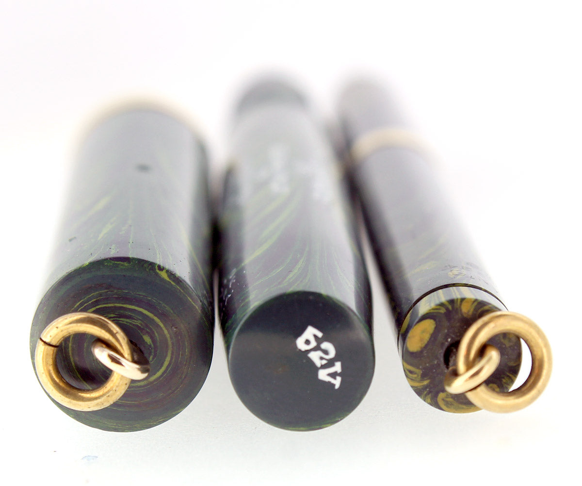 C1928 WATERMAN BLUE RIPPLE 52V FOUNTAIN PEN AND PENCIL SET XF - BBB NI