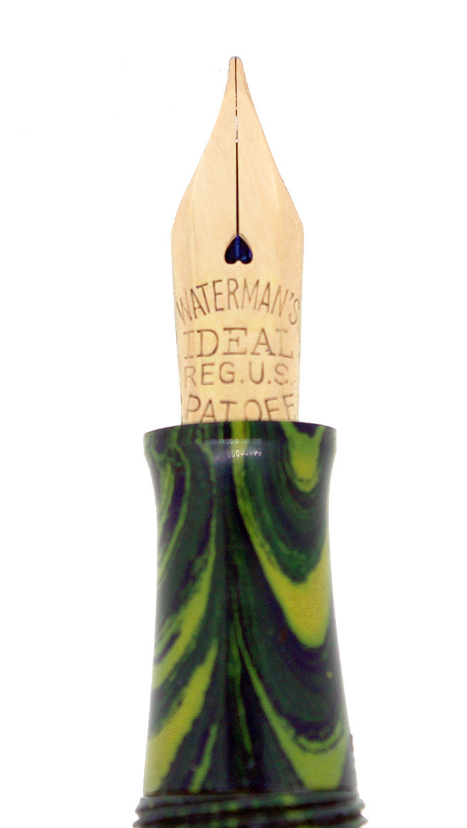 C1928 WATERMAN BLUE RIPPLE 52V FOUNTAIN PEN AND PENCIL SET XF - BBB NI